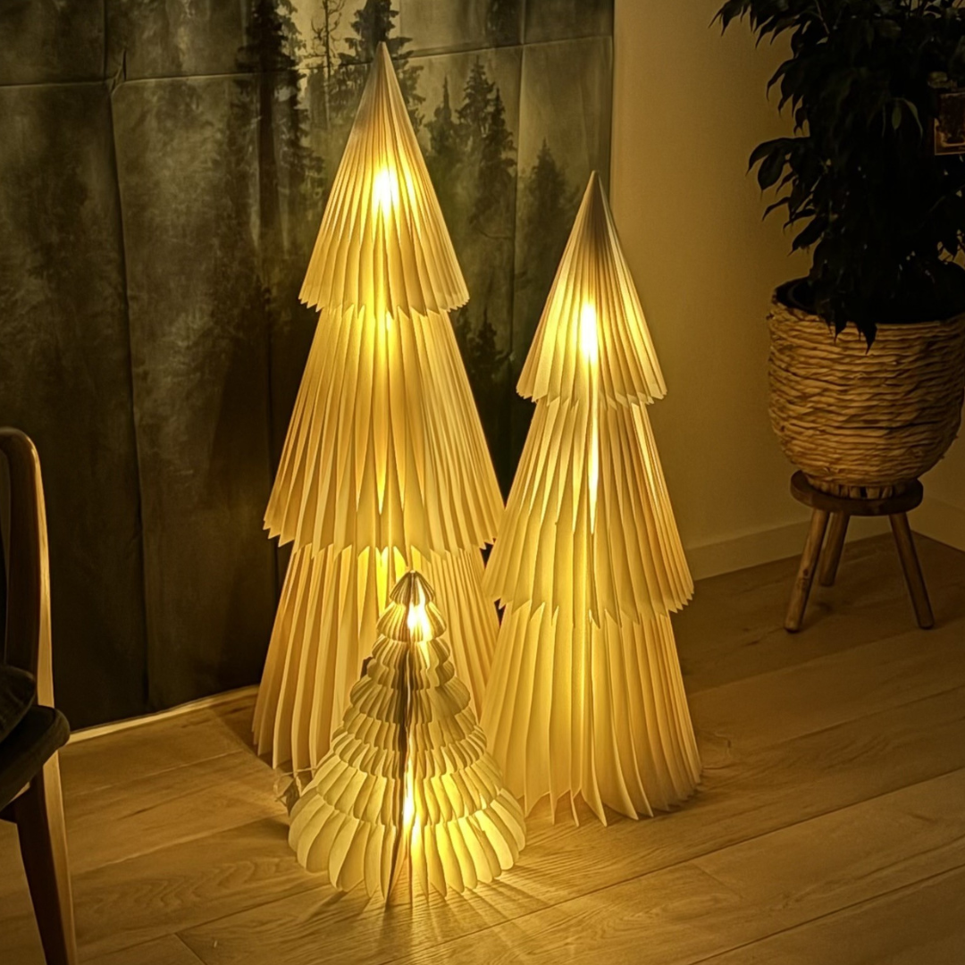 Deluxe Tree Tall- Off-White LED Light- 80/95cm - Nordic Rooms